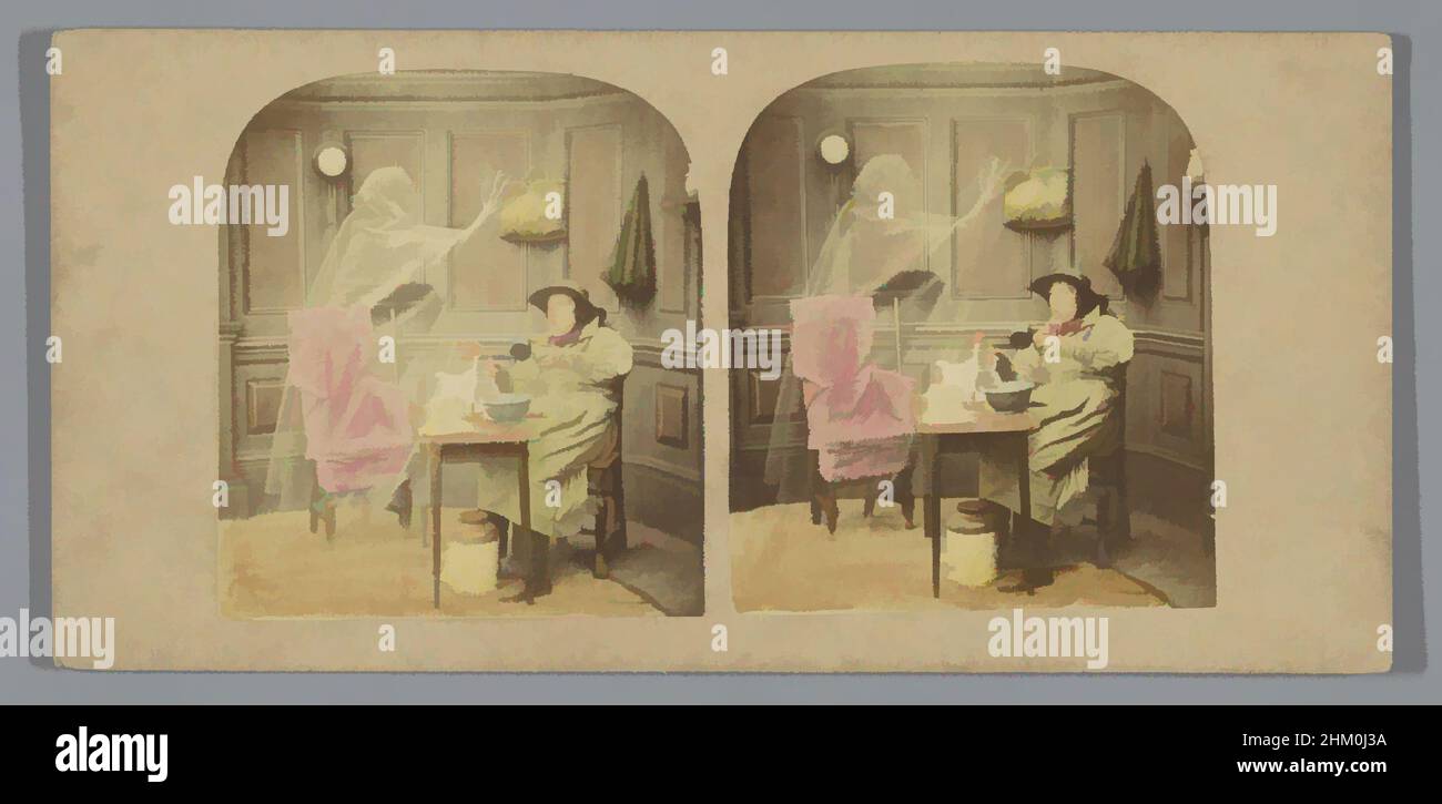 Art inspired by Man startled by a ghost, The Ghost in the Stereoscope ...