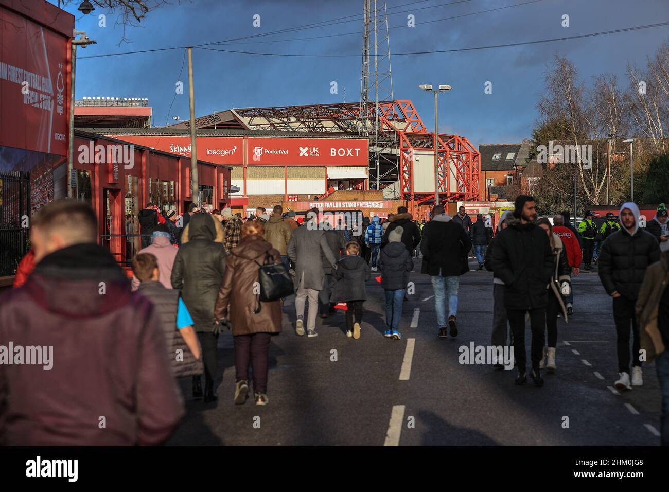 Nottingham Forest fans make their way top the ground ahead of kickoff ...