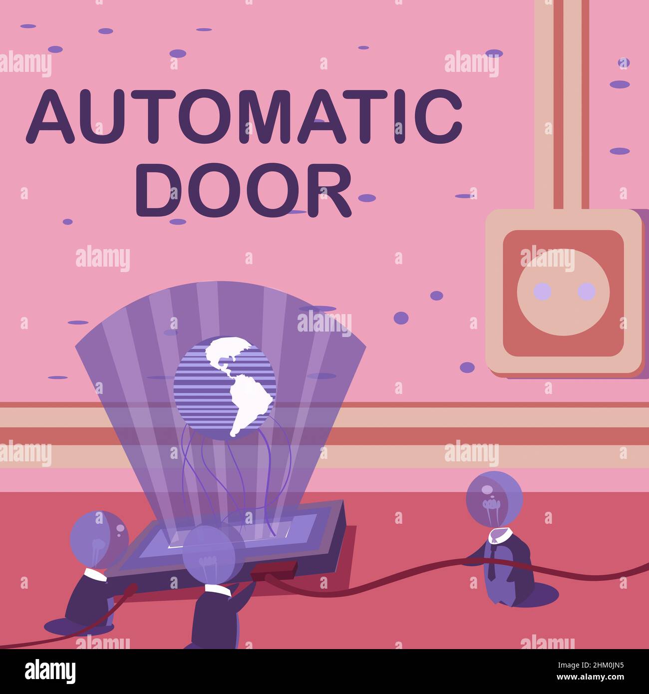 Text showing inspiration Automatic Door. Conceptual photo opens ...