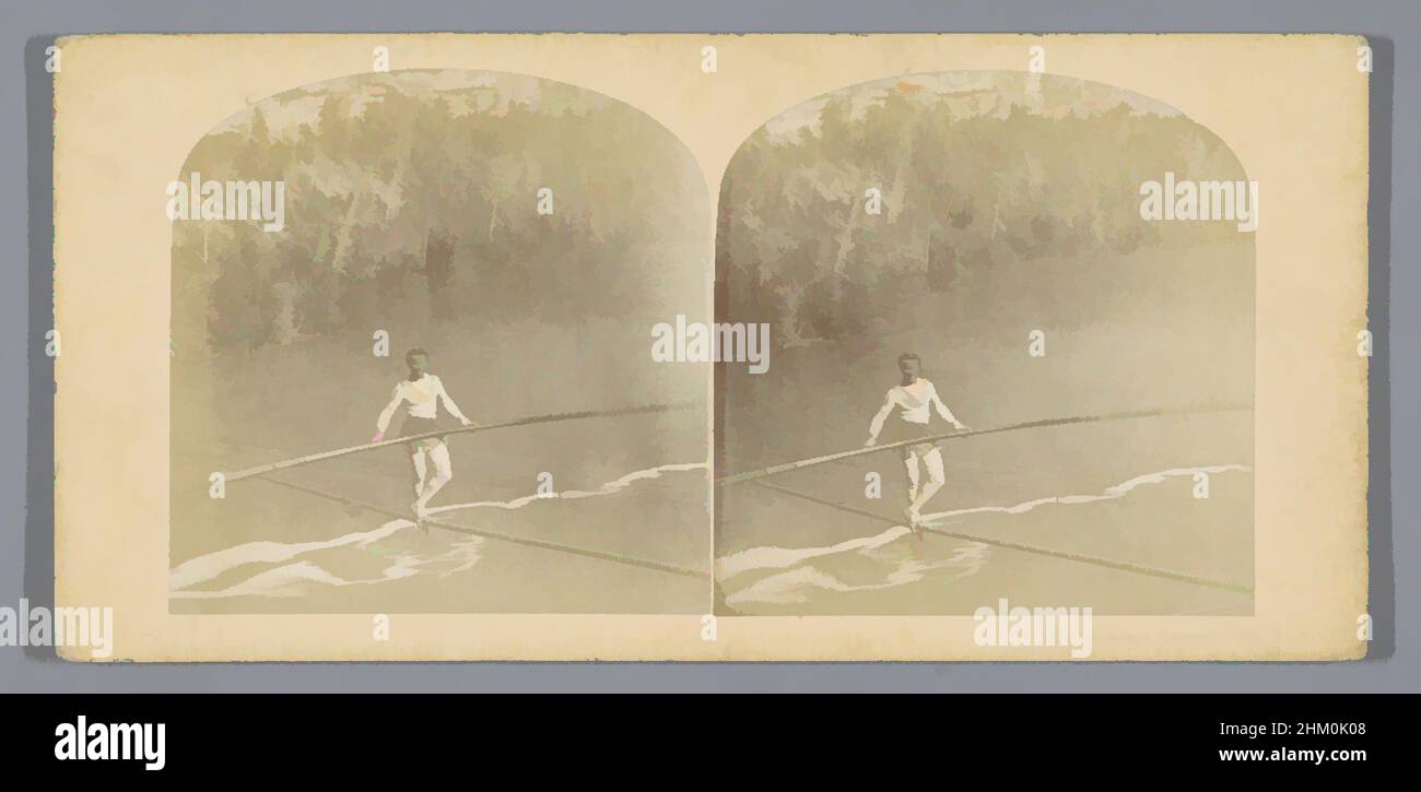 Art inspired by Tightrope walker Emilie Blondin walks across the ...