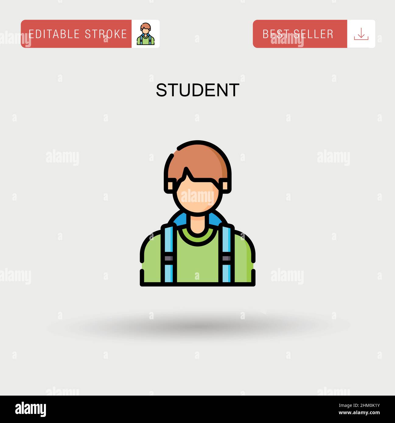 Student Simple vector icon Stock Vector Image & Art - Alamy