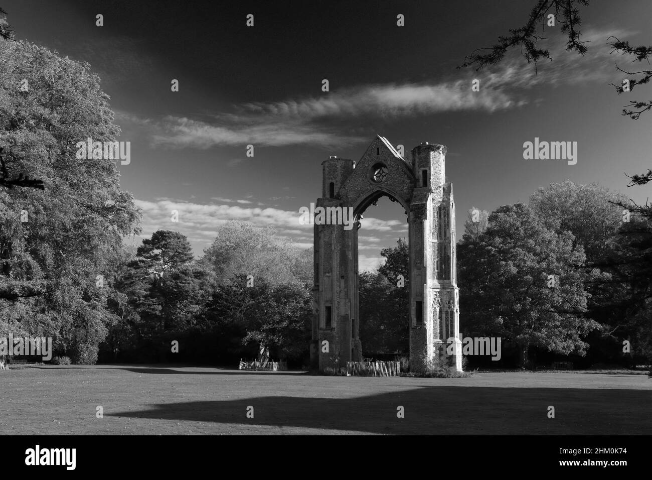 The ruins of Walsingham Abbey, Little Walsingham village, North Norfolk ...