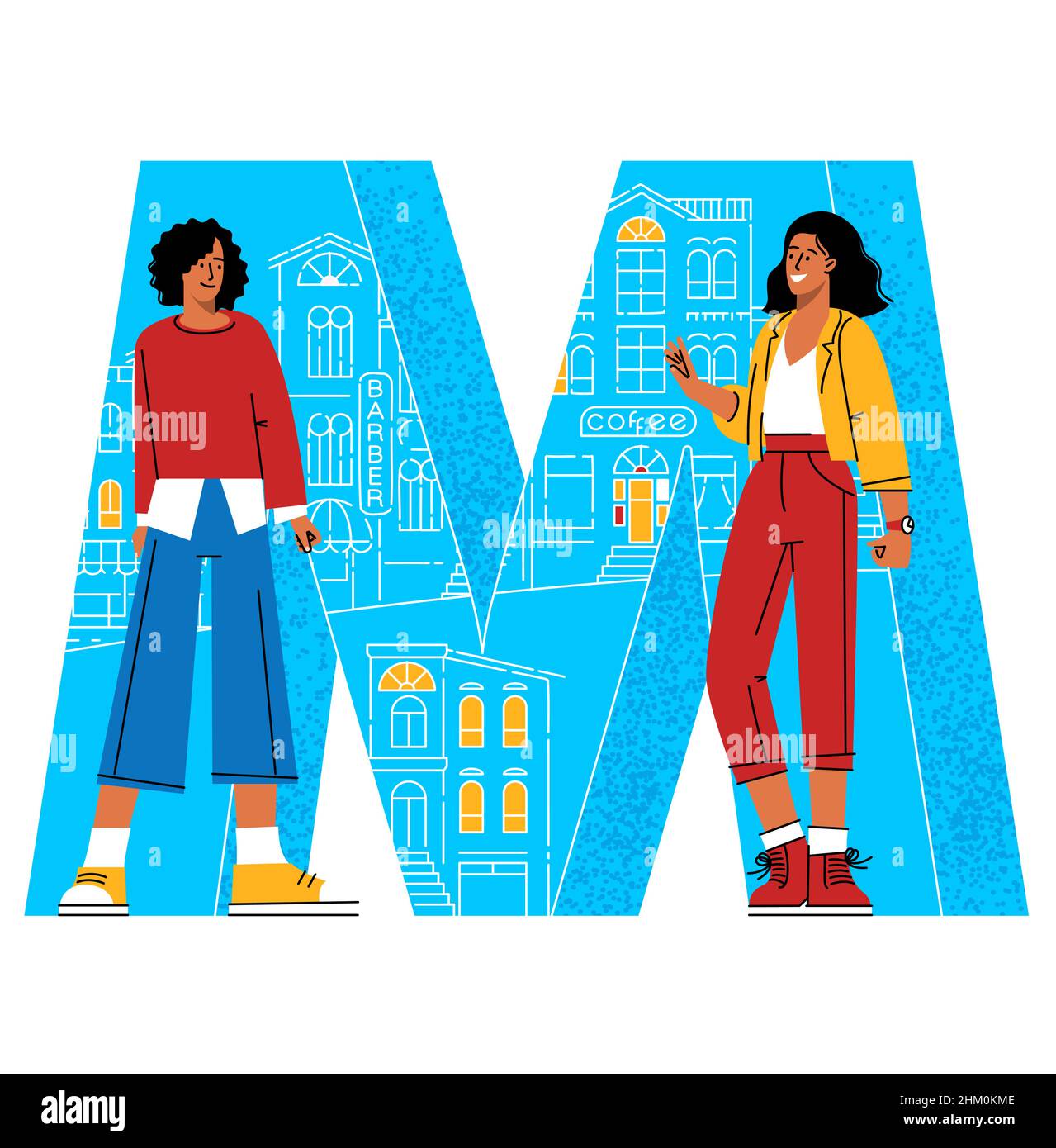 English alphabet with people characters Stock Vector Image & Art - Alamy