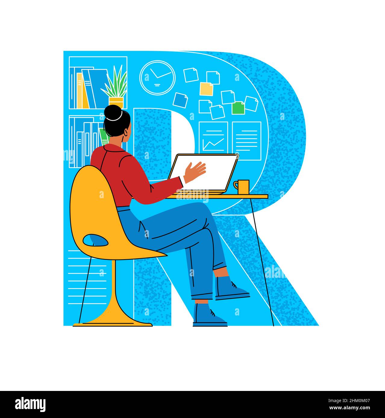 English alphabet with people characters Stock Vector Image & Art - Alamy