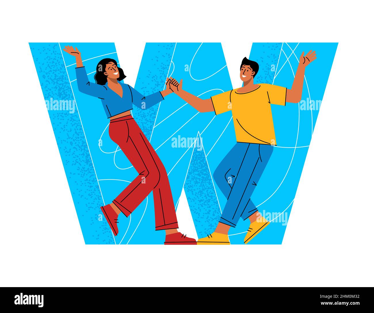 English alphabet with people characters Stock Vector Image & Art - Alamy