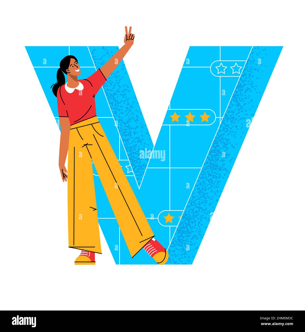 English alphabet with people characters Stock Vector Image & Art - Alamy