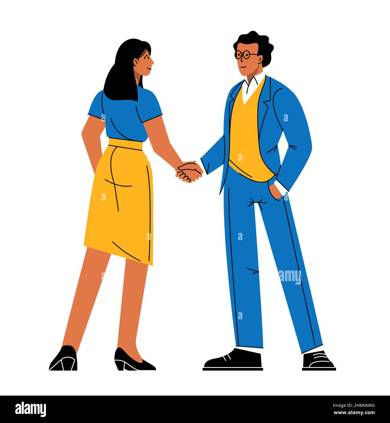 Business people contract investor Stock Vector Images - Alamy