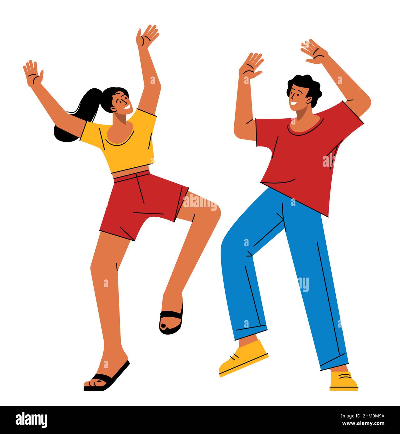 Happy dancing couple Stock Vector Image & Art - Alamy