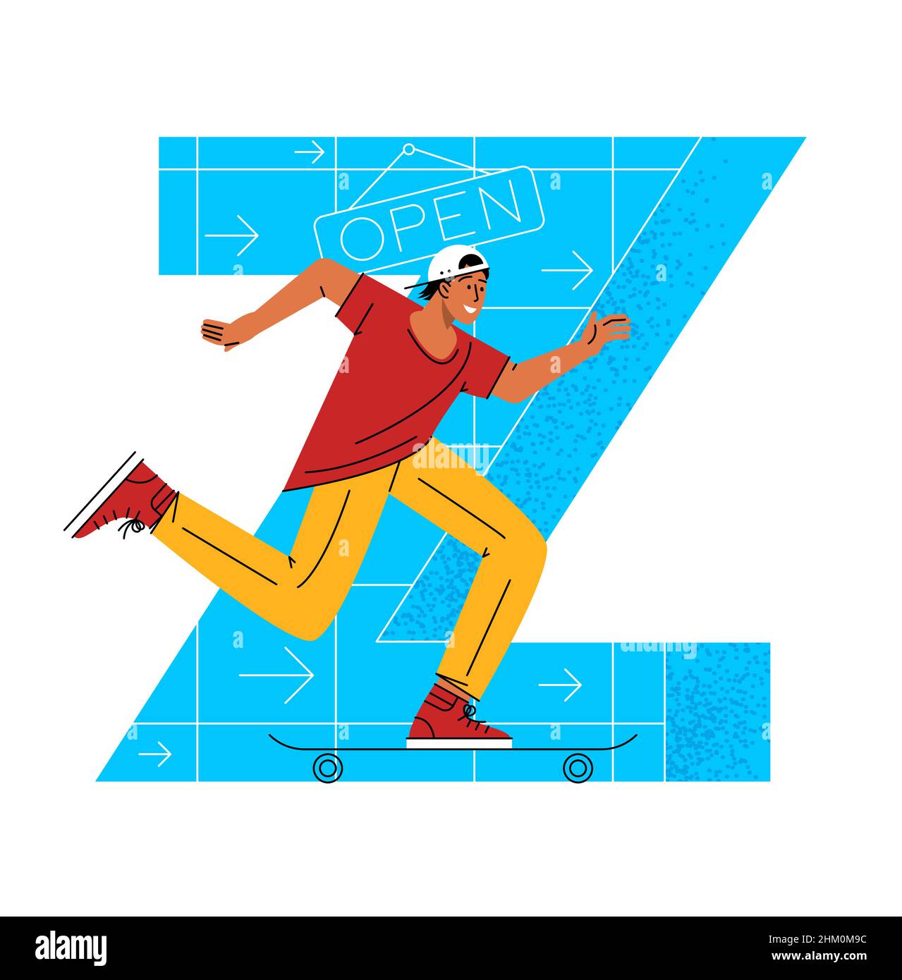 English alphabet with people characters Stock Vector Image & Art - Alamy