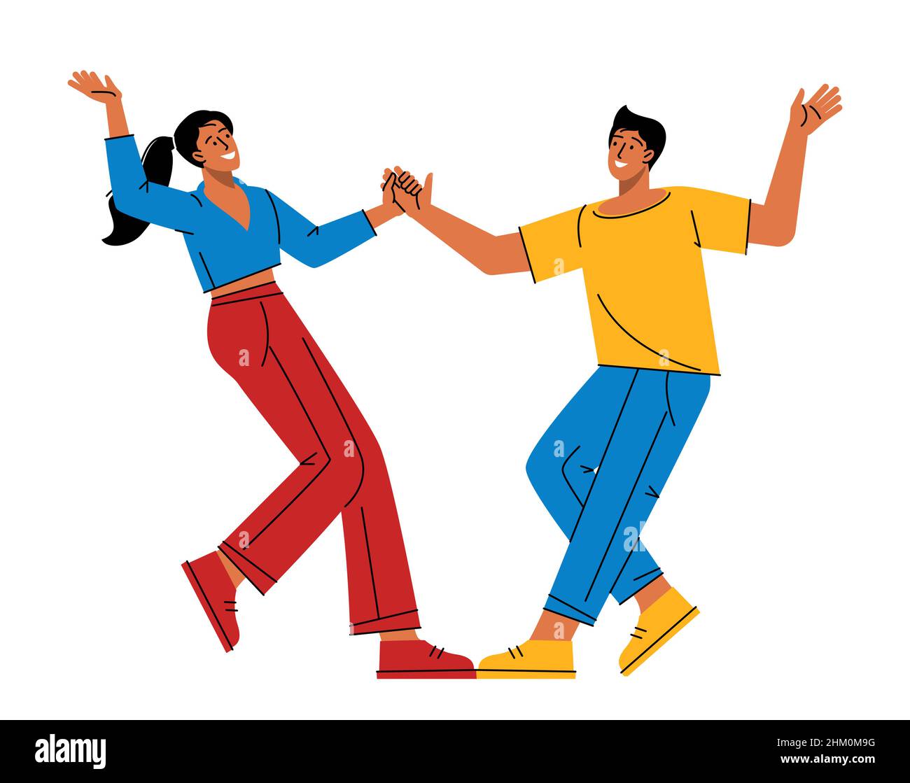 Happy dancing couple Stock Vector Image & Art - Alamy