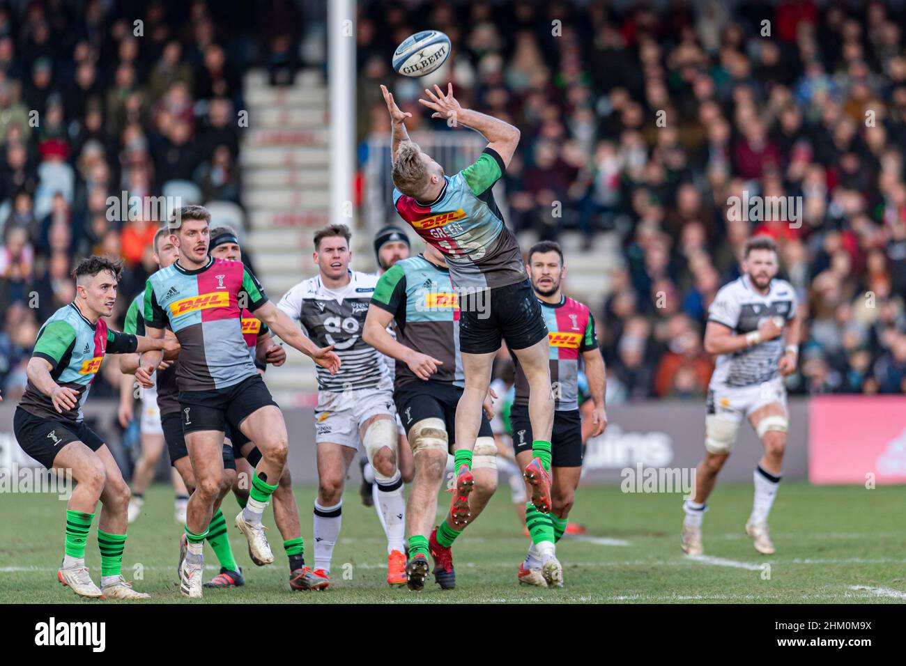 LONDON, UNITED KINGDOM. 06th, Feb 2022. Tyrone Green of Harlequins ...