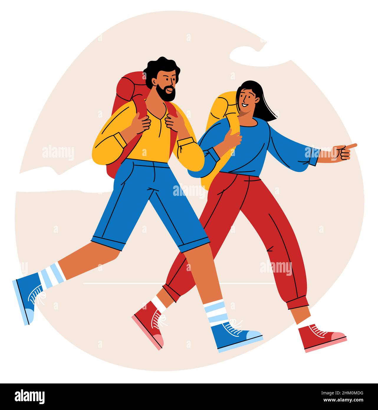 Young couple family picnic Stock Vector Images - Alamy