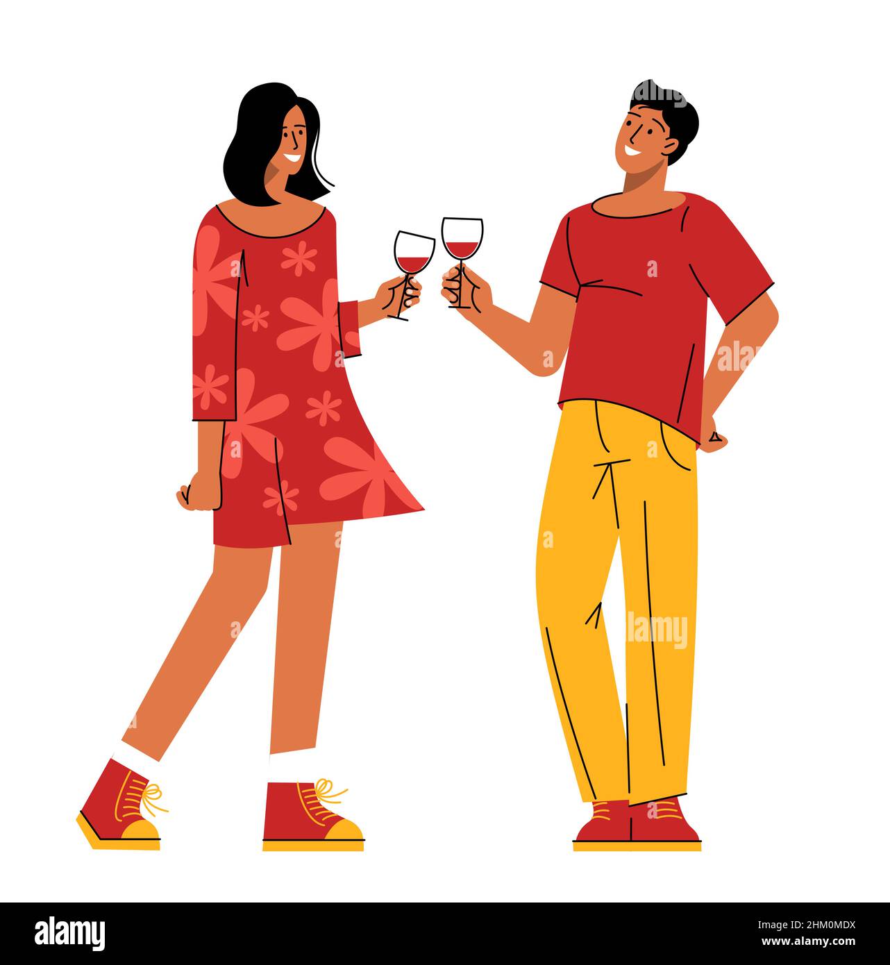 llustration of romantic date Stock Vector Image & Art - Alamy