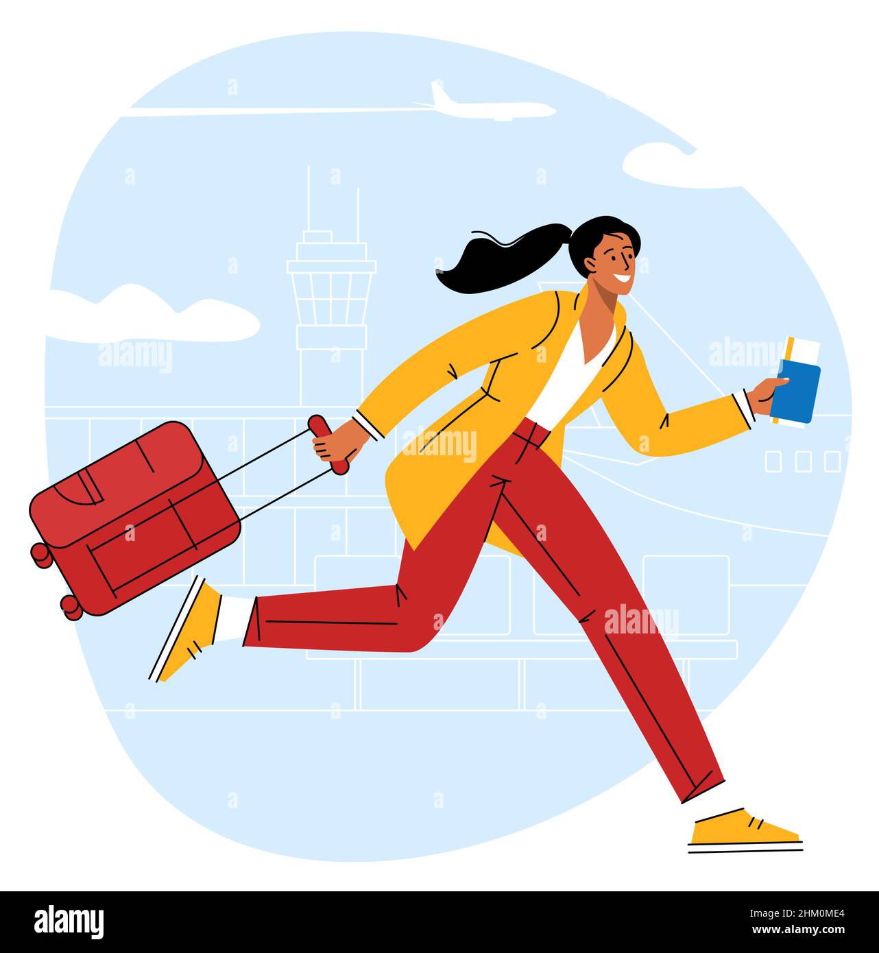 Aircraft and run Stock Vector Images - Alamy