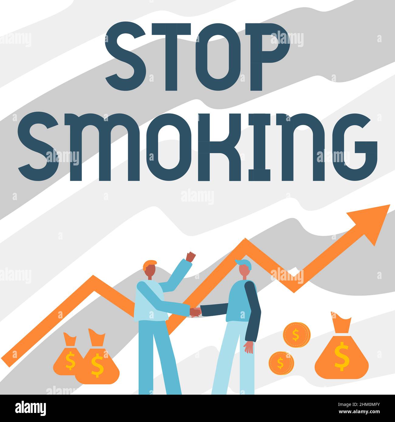 Conceptual display Stop Smoking. Concept meaning the process of ...
