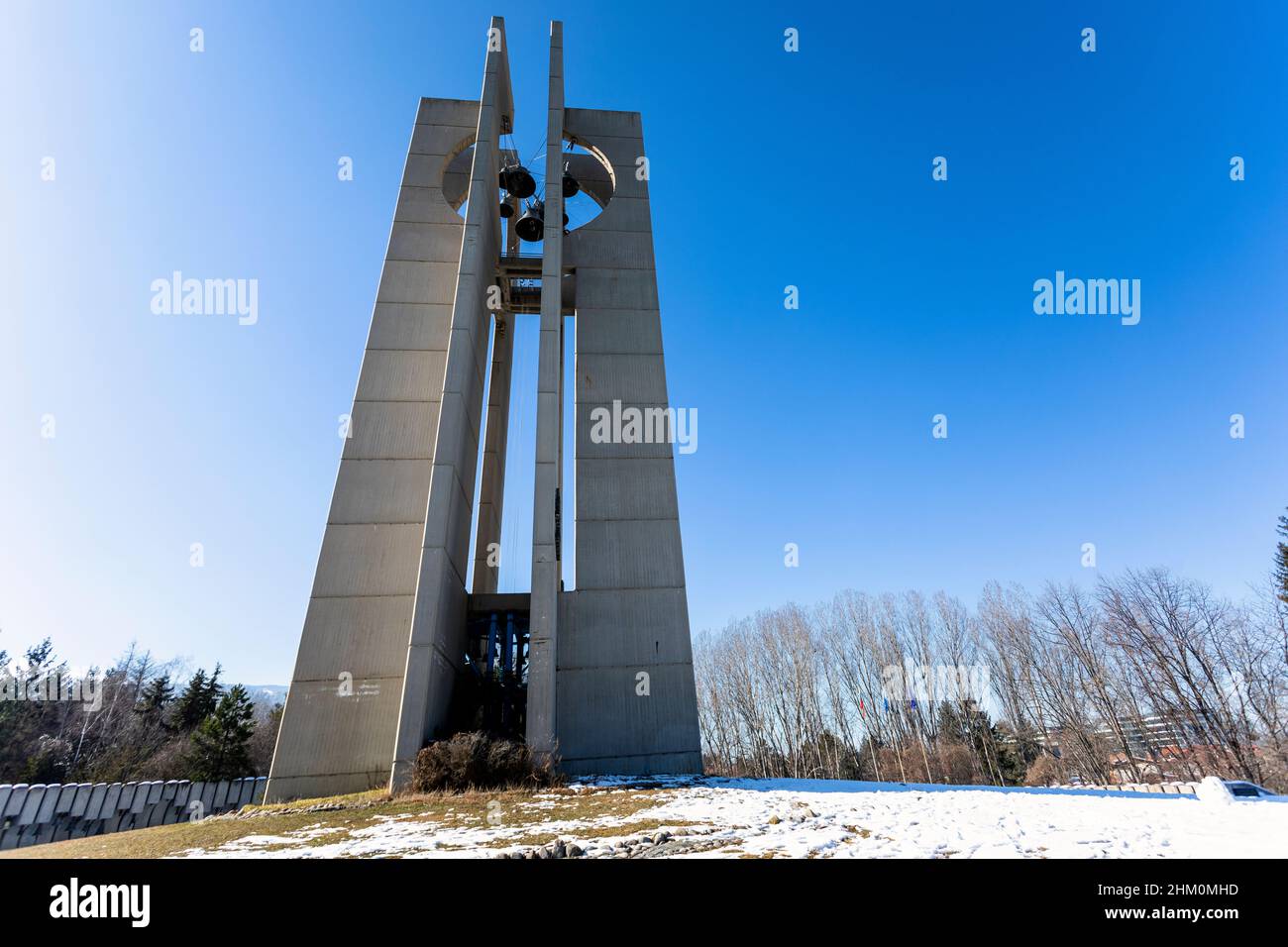 SOFIA, BULGARIA - FEBRUARY 06, 2022: Memorial of Flag of Peace Zname na ...