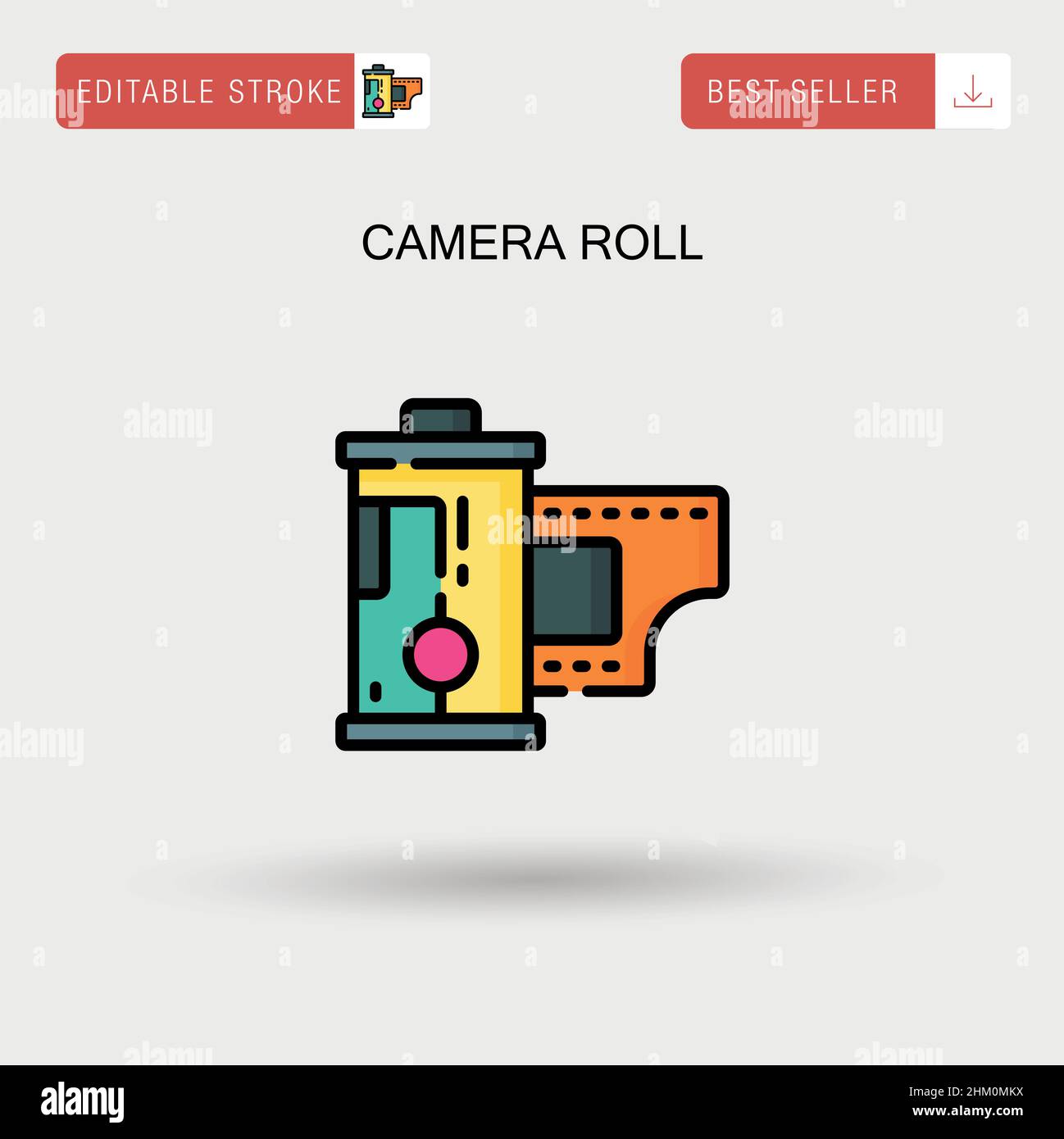 Camera roll Simple vector icon Stock Vector Image & Art - Alamy