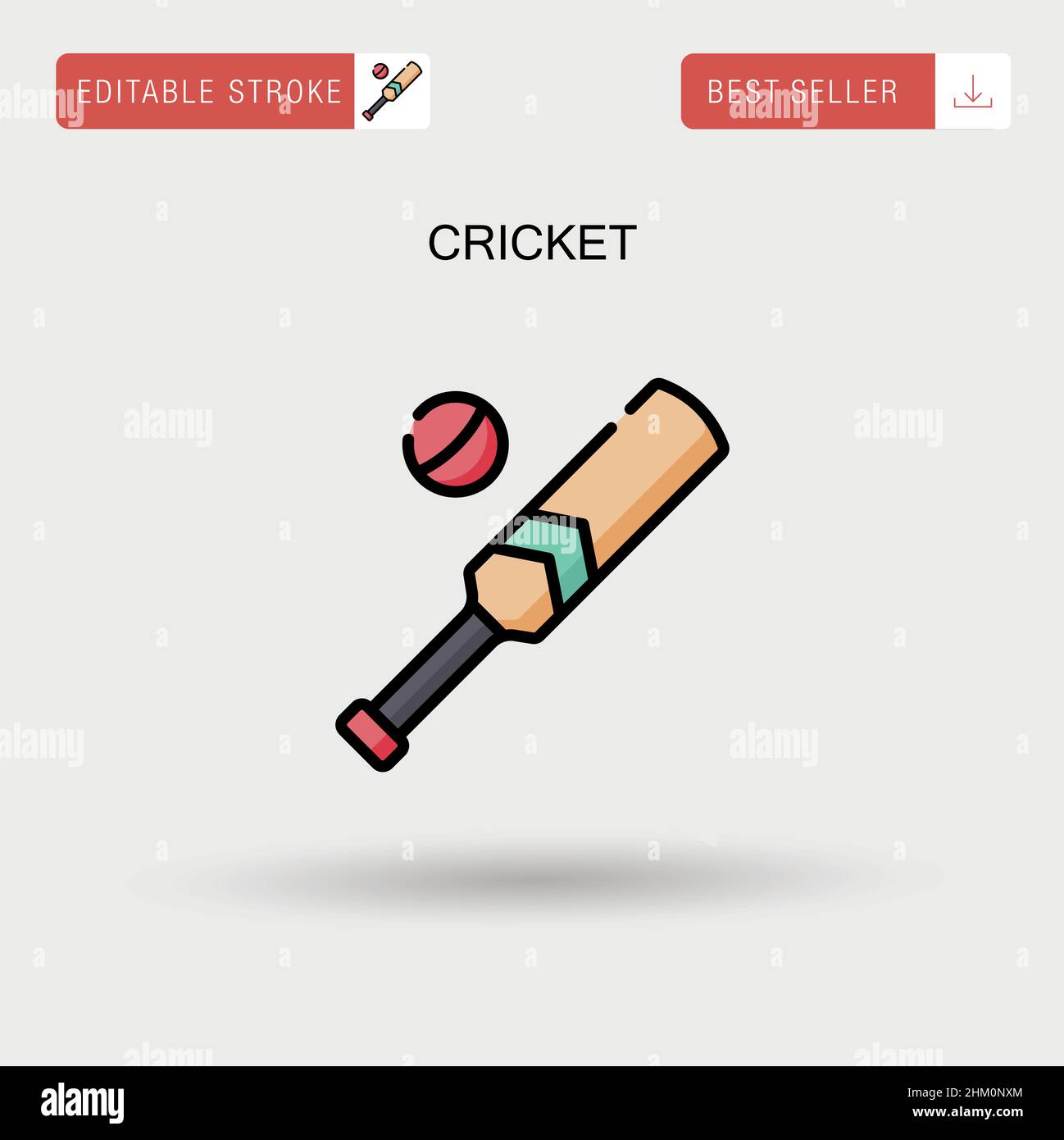 Sports cricket ball icon Stock Vector Images - Alamy