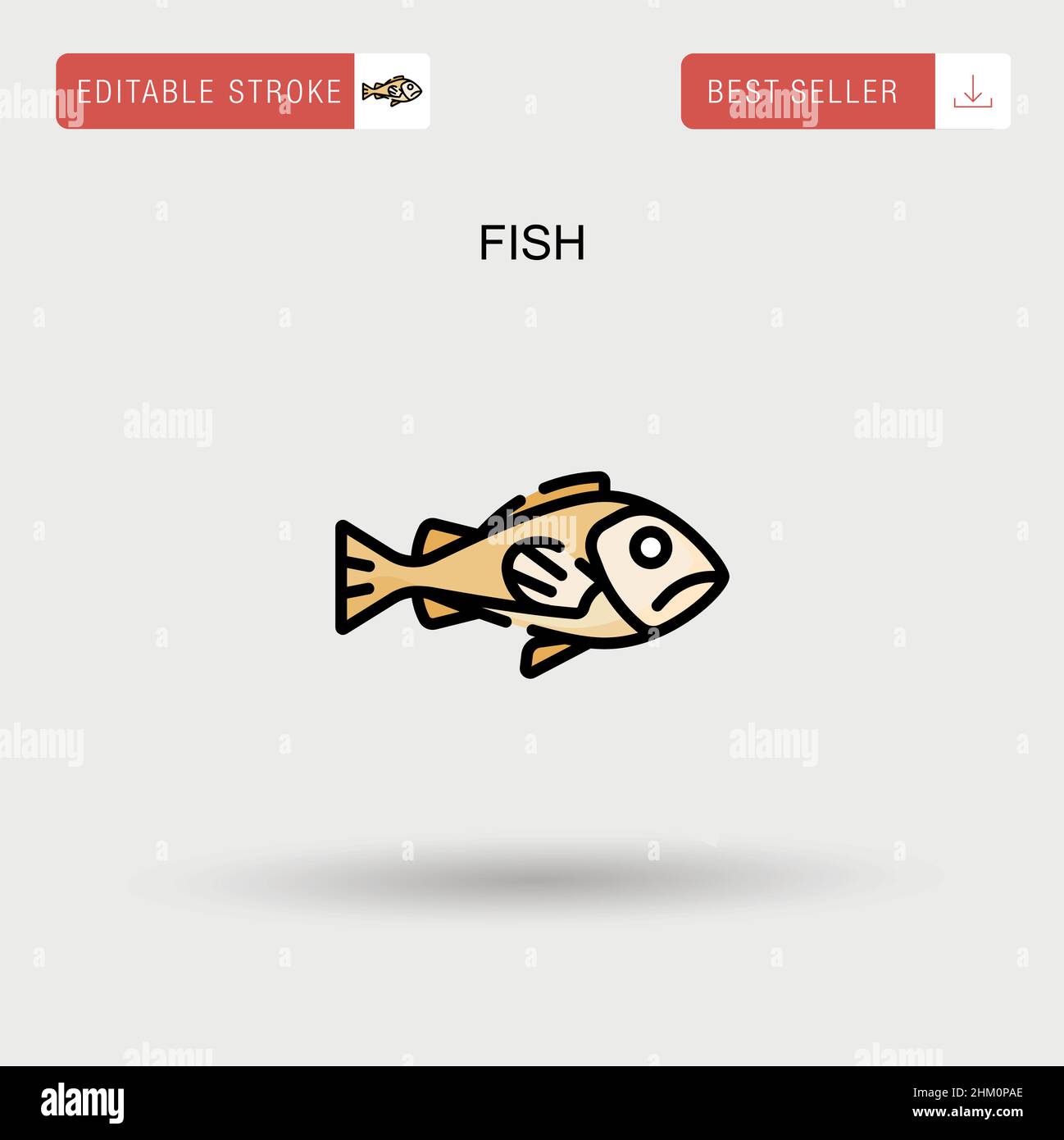 Fish Simple vector icon Stock Vector Image & Art - Alamy