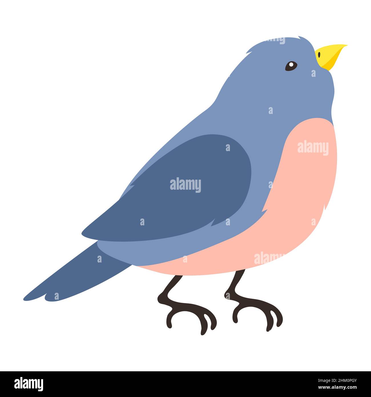 Illustration of stylized bird. Image of wild birdie in simple style ...