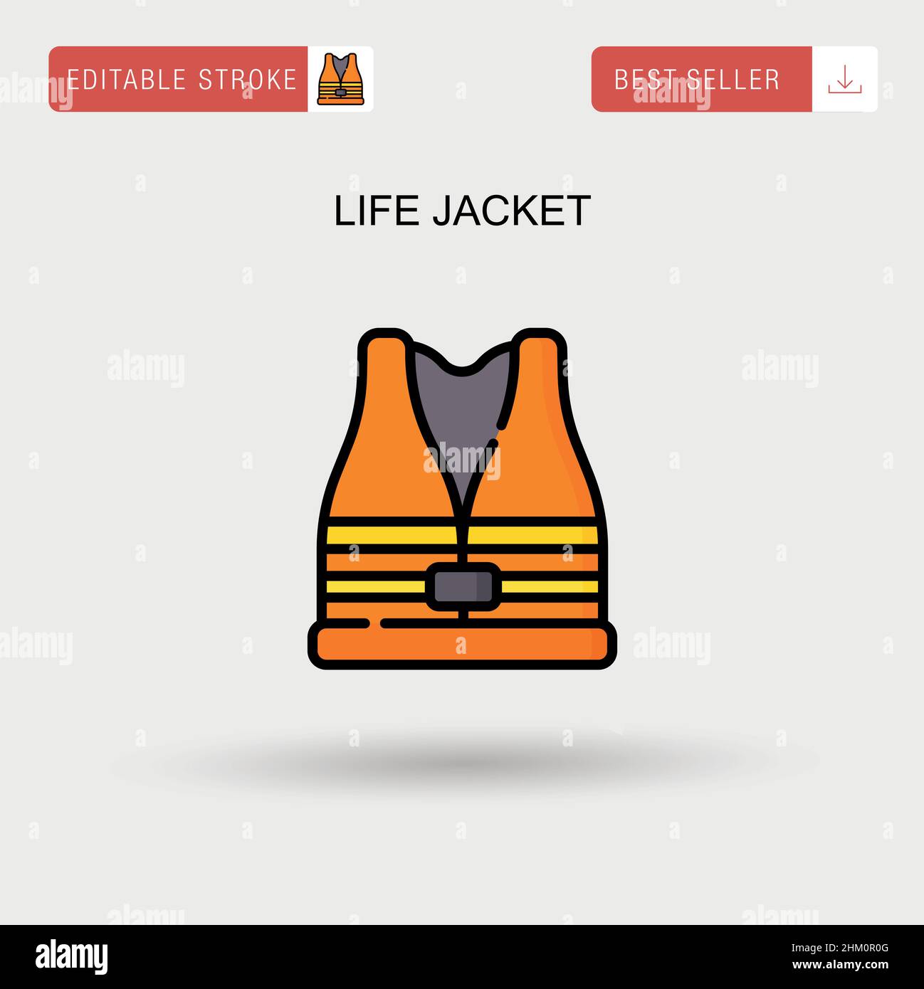 Life jacket Simple vector icon Stock Vector Image & Art - Alamy