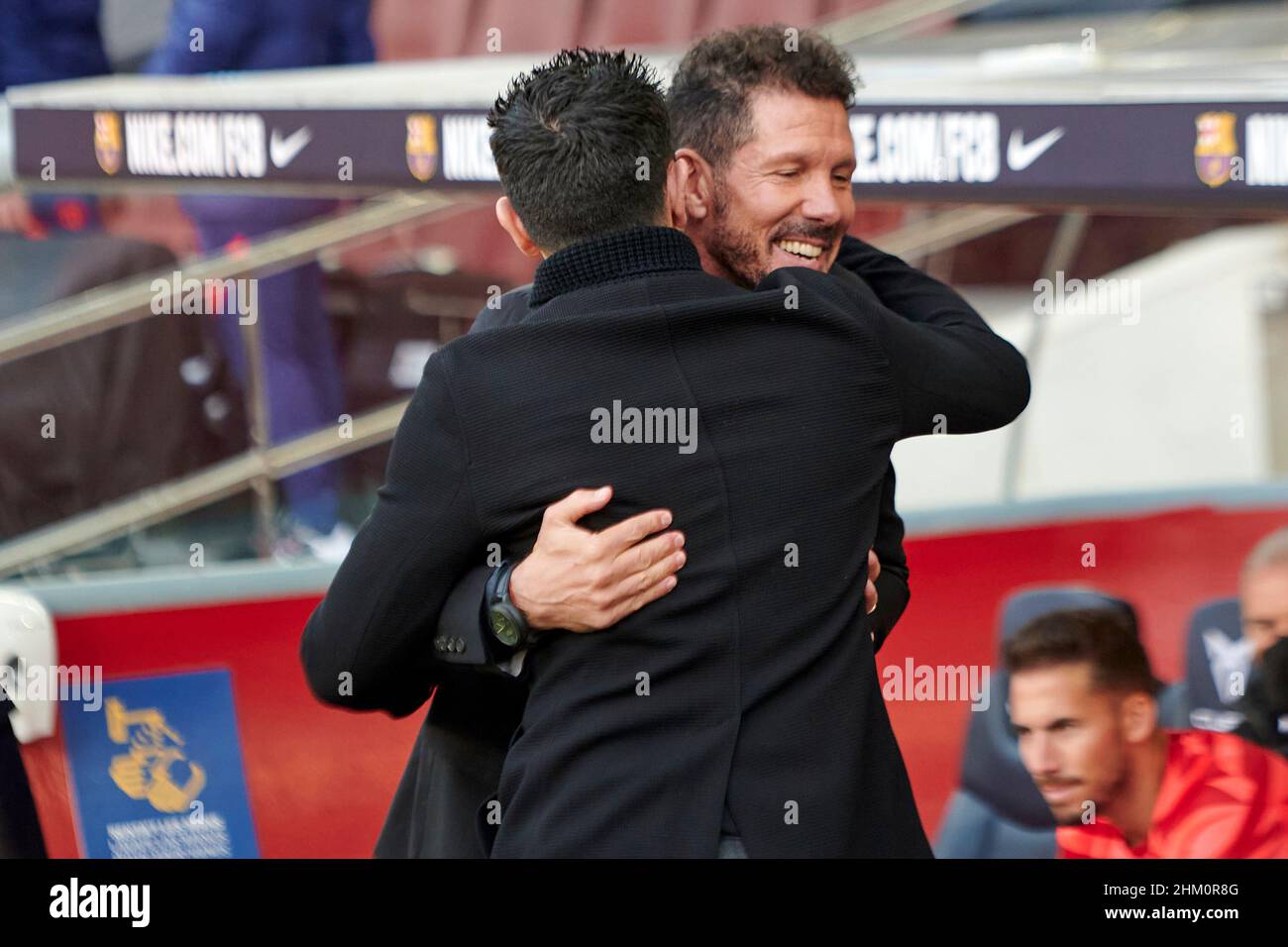 Barcelona, Spain. 06th Feb, 2022. Xavi Hernandez of FC Barcelona and Diego Pablo "El Cholo ...