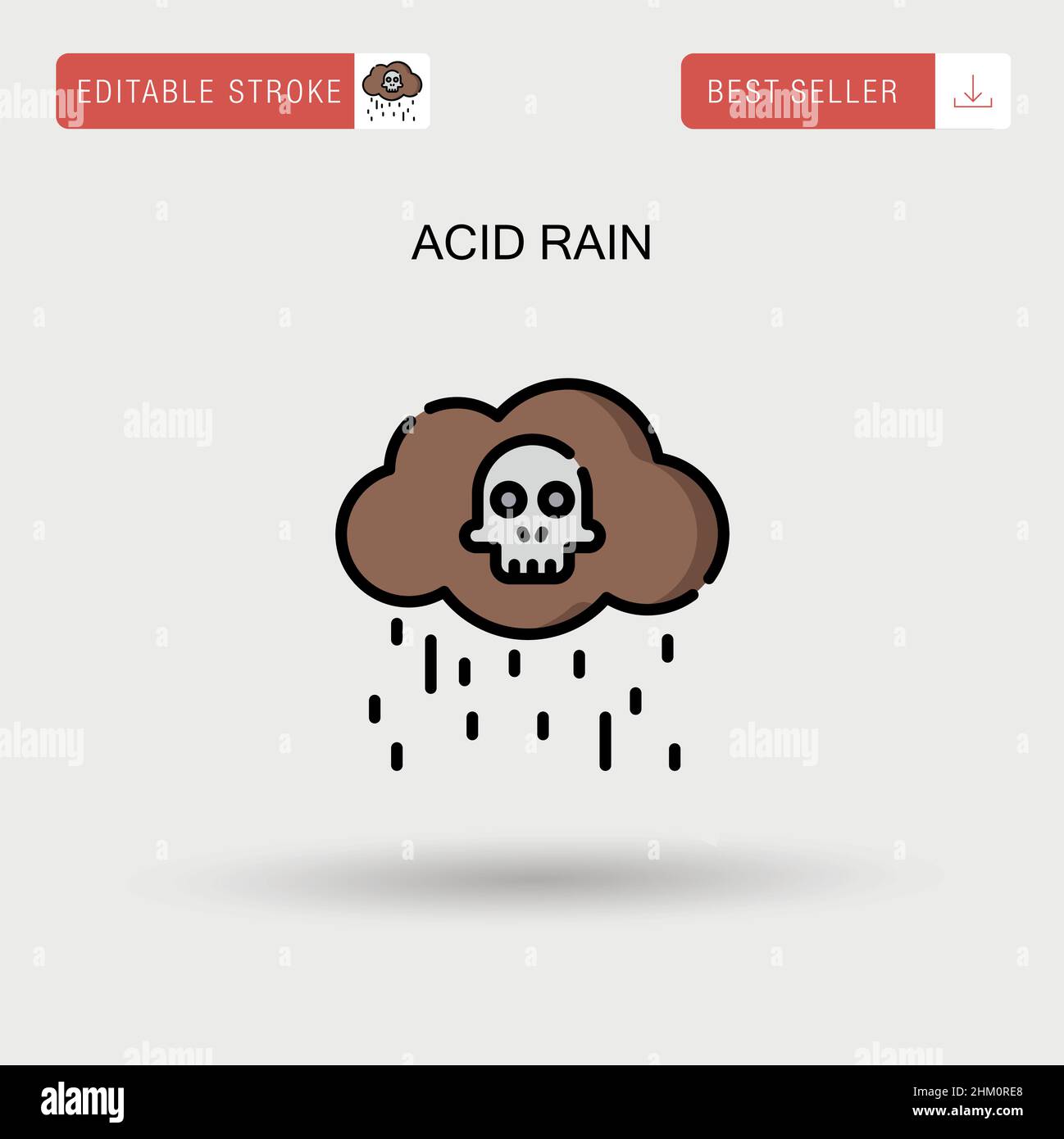 Acid rain Simple vector icon Stock Vector Image & Art - Alamy