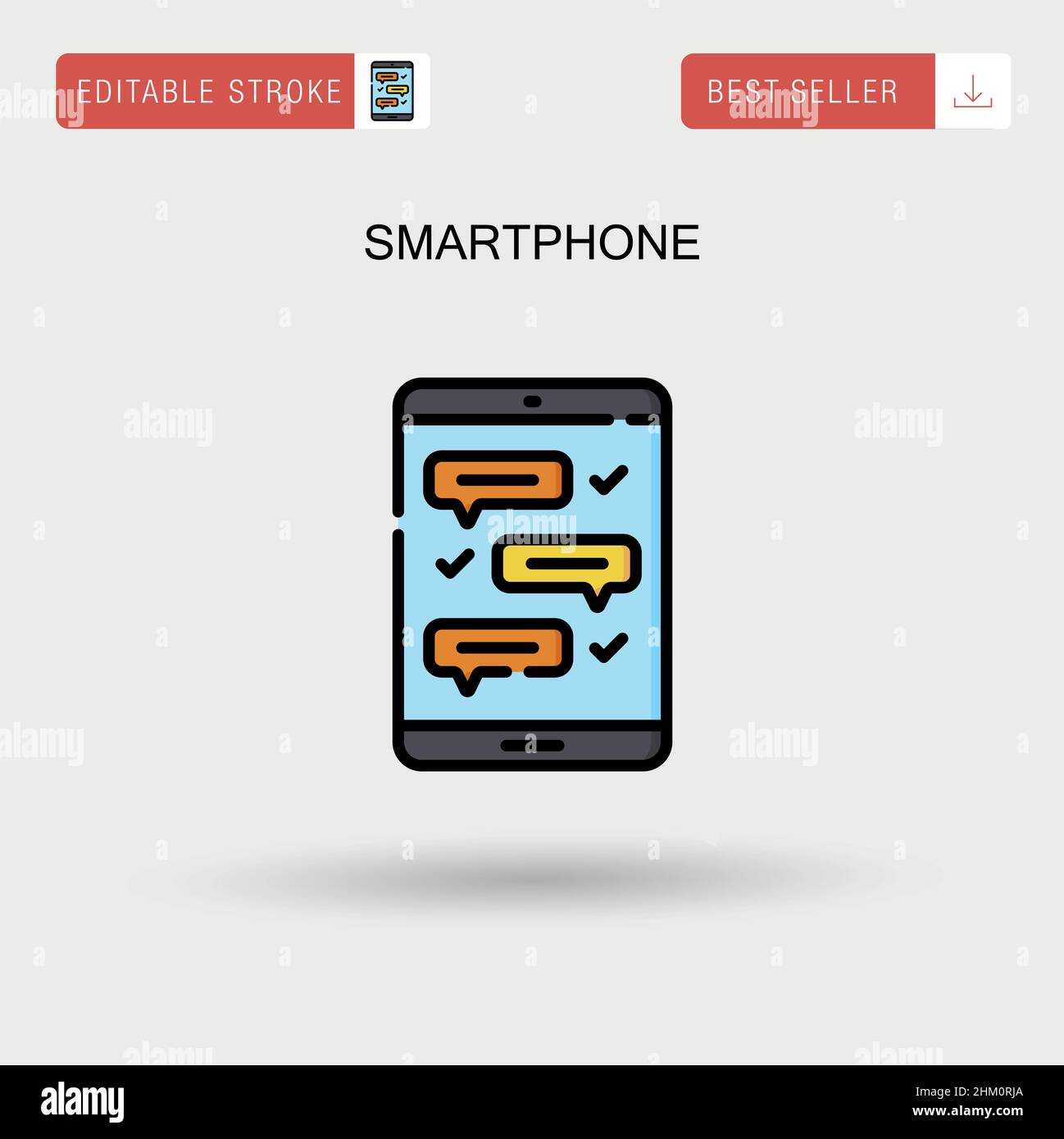 Smartphone Simple vector icon Stock Vector Image & Art - Alamy
