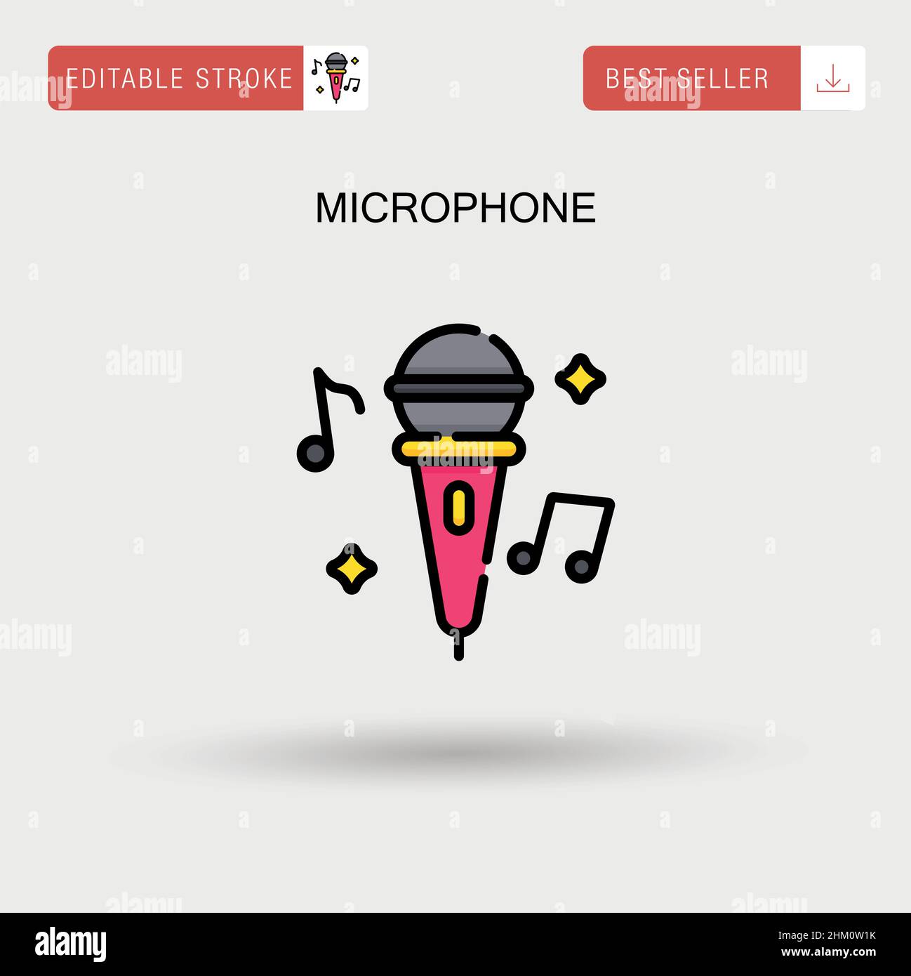 Microphone Simple vector icon Stock Vector Image & Art - Alamy