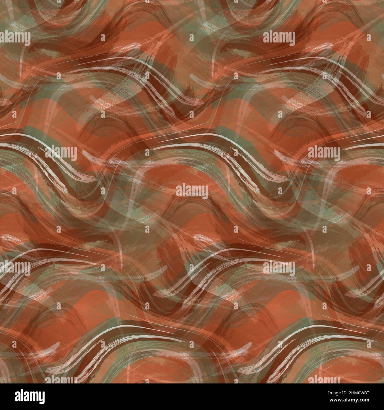 Western marbled mottle seamless raster pattern. Bohemian desert orange ...