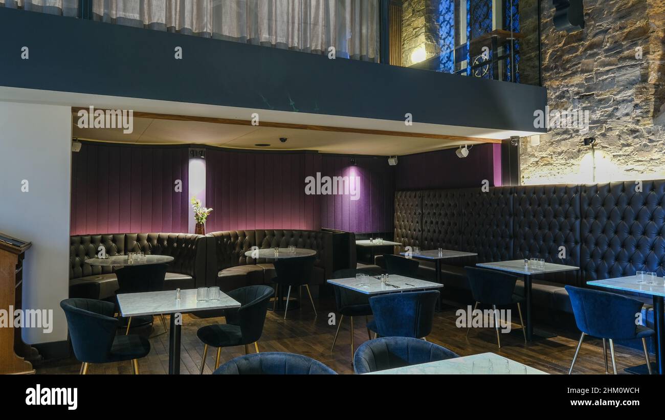 Th chapel restaurant at Bodmin Jail Hotel Stock Photo - Alamy