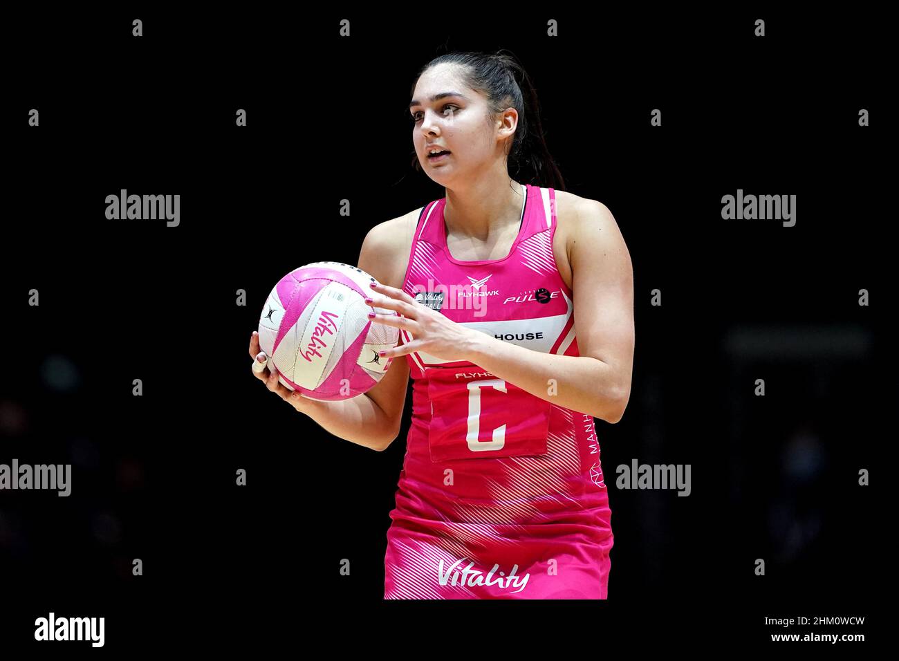 London Pulse's Ellie Rattu during the Vitality Netball Superleague ...