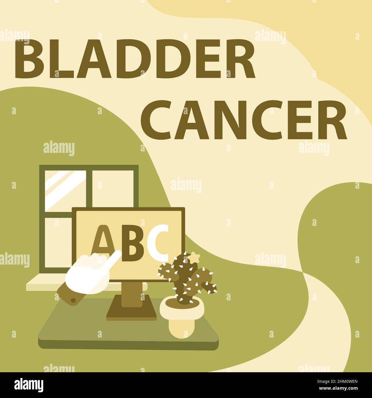 Inspiration showing sign Bladder Cancer. Business approach form of ...