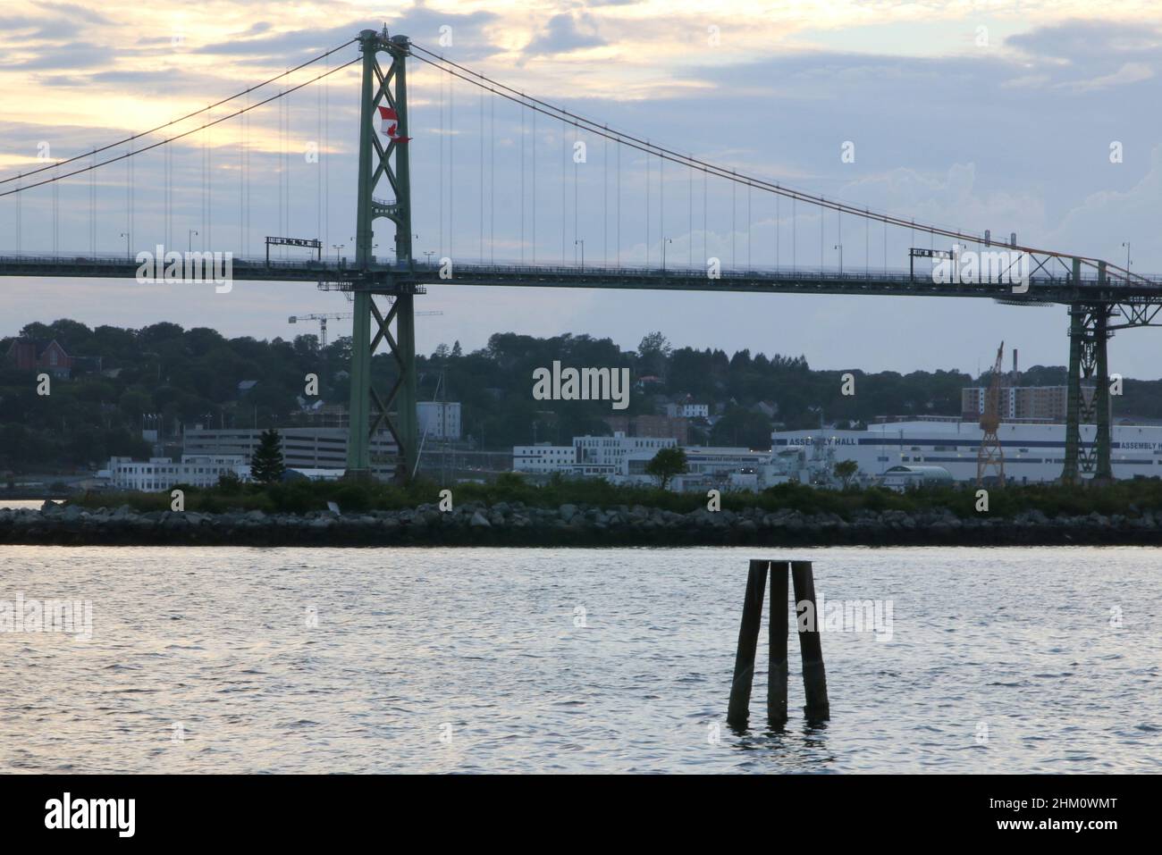 The bridge connects Halifax and Dartmouth In Nova Scotia Stock Photo ...