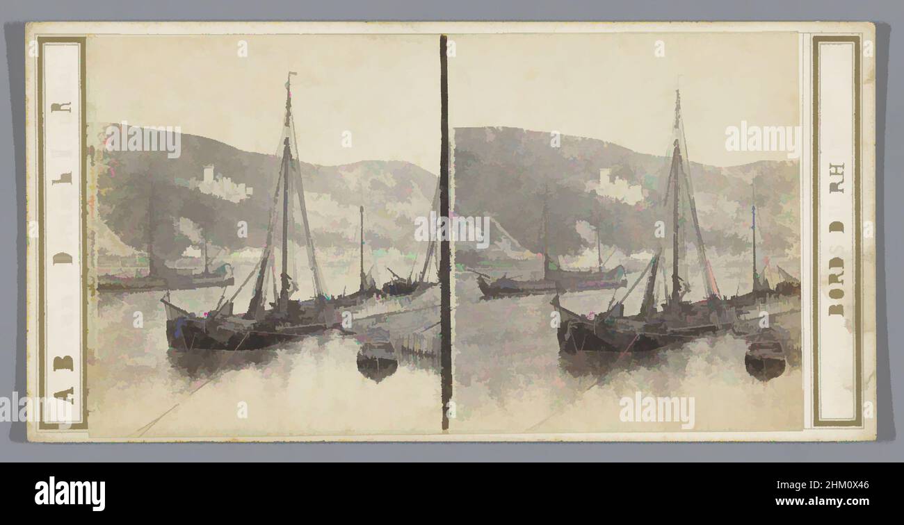 Art inspired by View of ships in the mouth of the Lahn River and ...