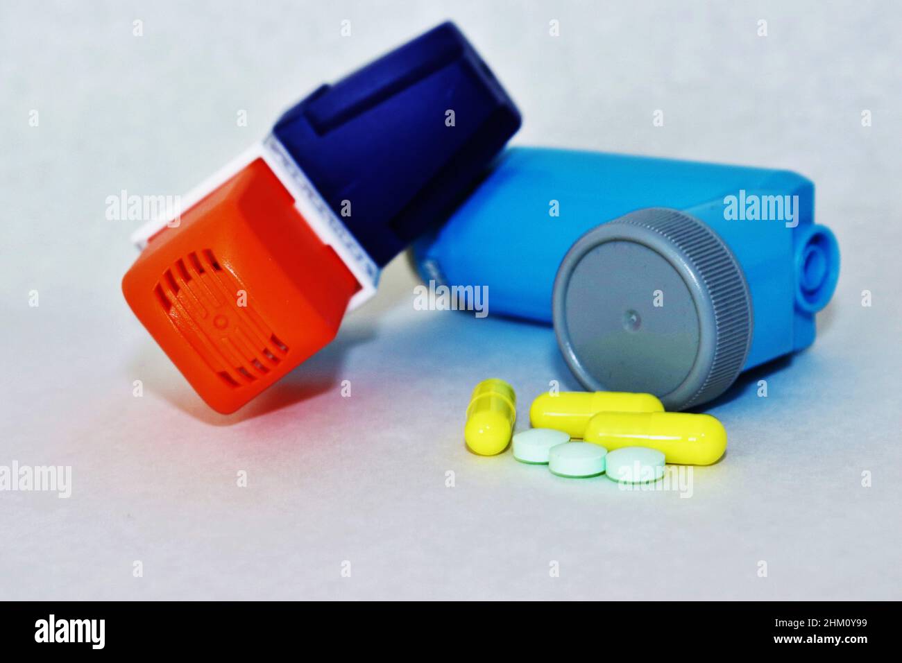 Asthma inhaler on white background hi-res stock photography and images ...
