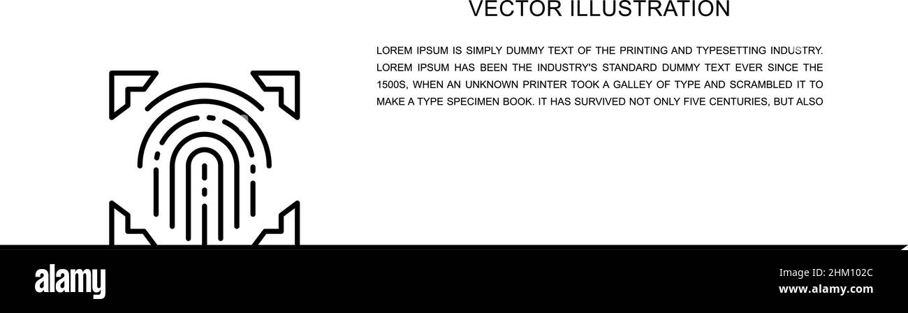 Fingerprint, scanned finger, cryptographic signature, identity one line ...