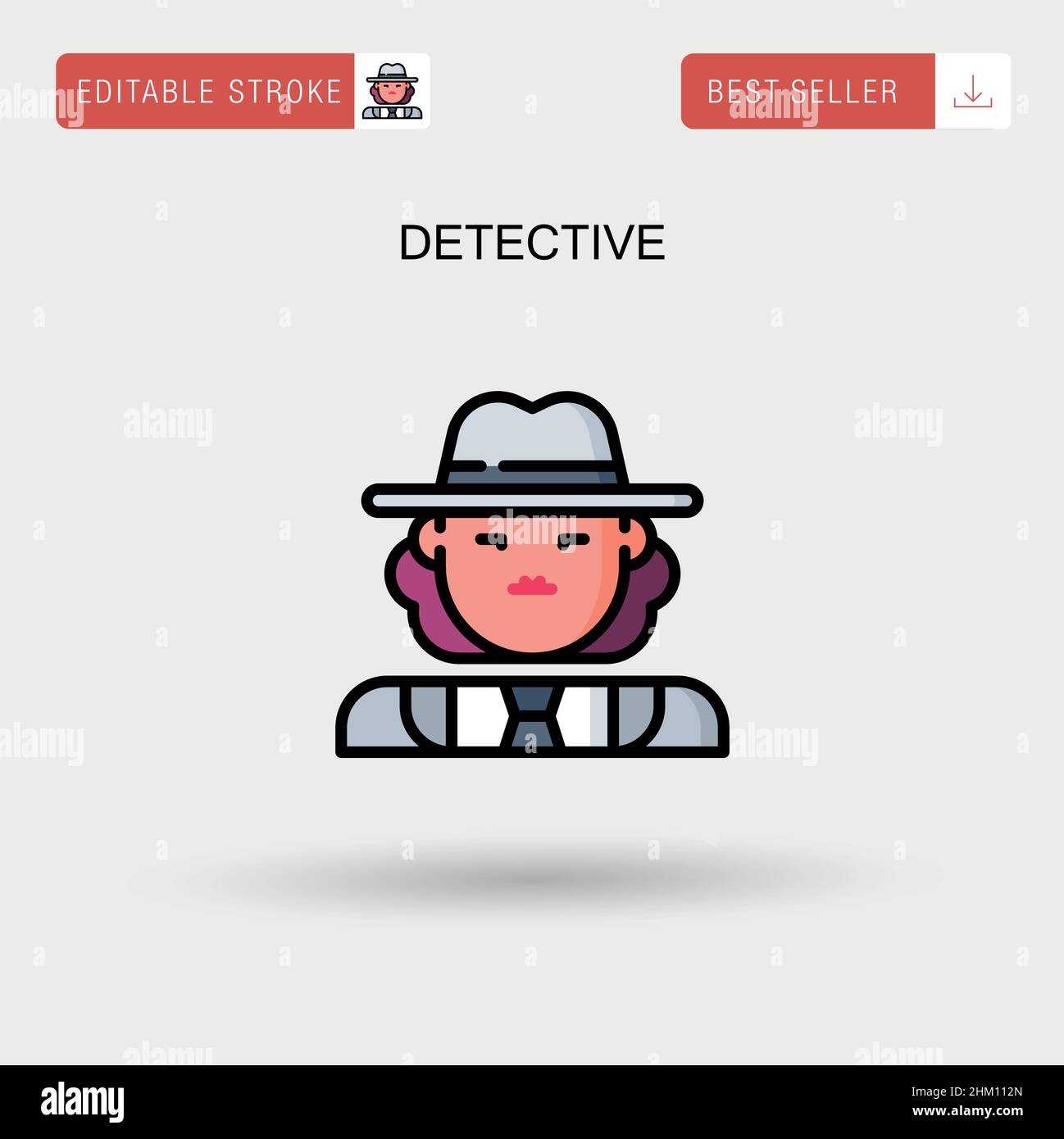 Cartoon detective fbi spy man hi-res stock photography and images - Alamy