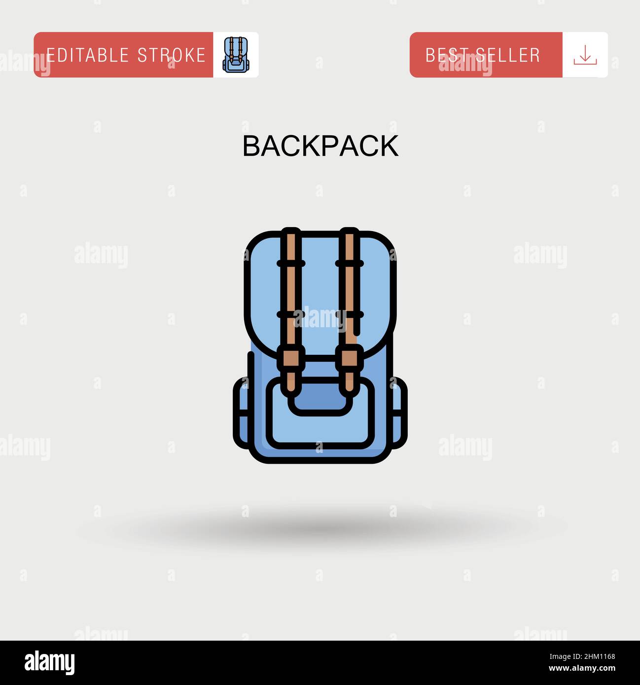 Backpack Simple vector icon Stock Vector Image & Art - Alamy