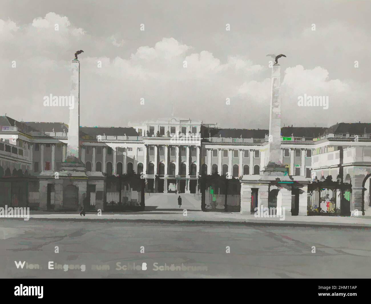 Art inspired by View of Schloss Schönbrunn in Vienna, Wien, Eingang zum ...