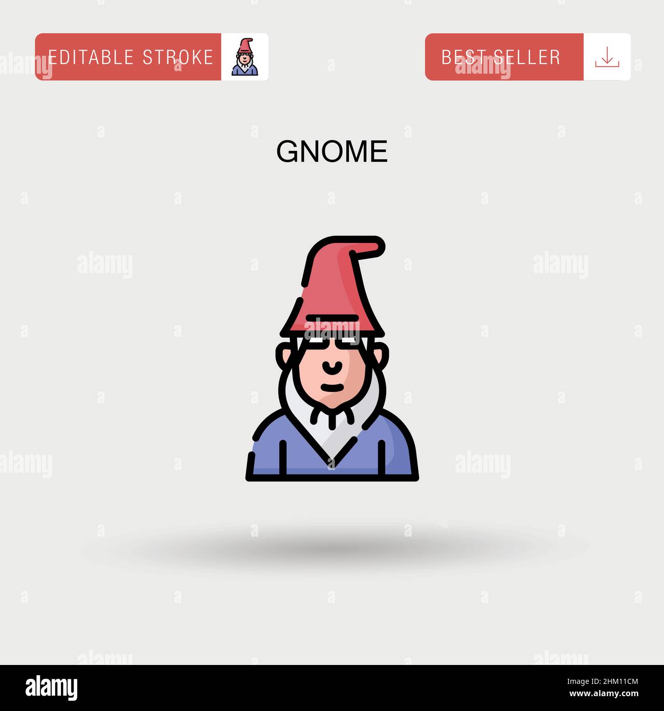 Gnome Simple vector icon Stock Vector Image & Art - Alamy