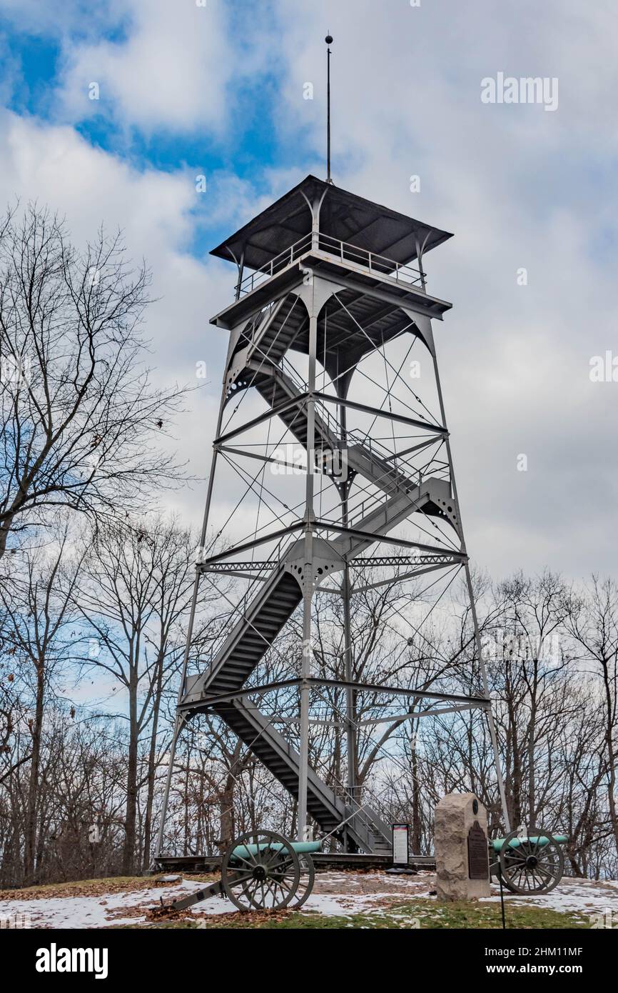 Lookout Tower on Culps Hill, Gettysburg National Military Park ...