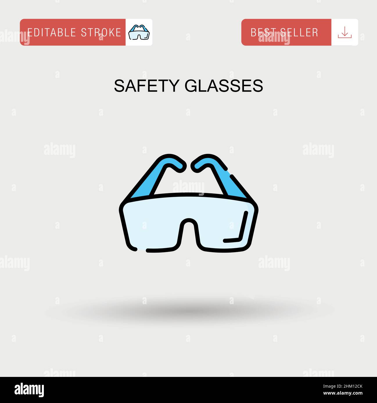 Safety glasses simple vector hi-res stock photography and images - Alamy