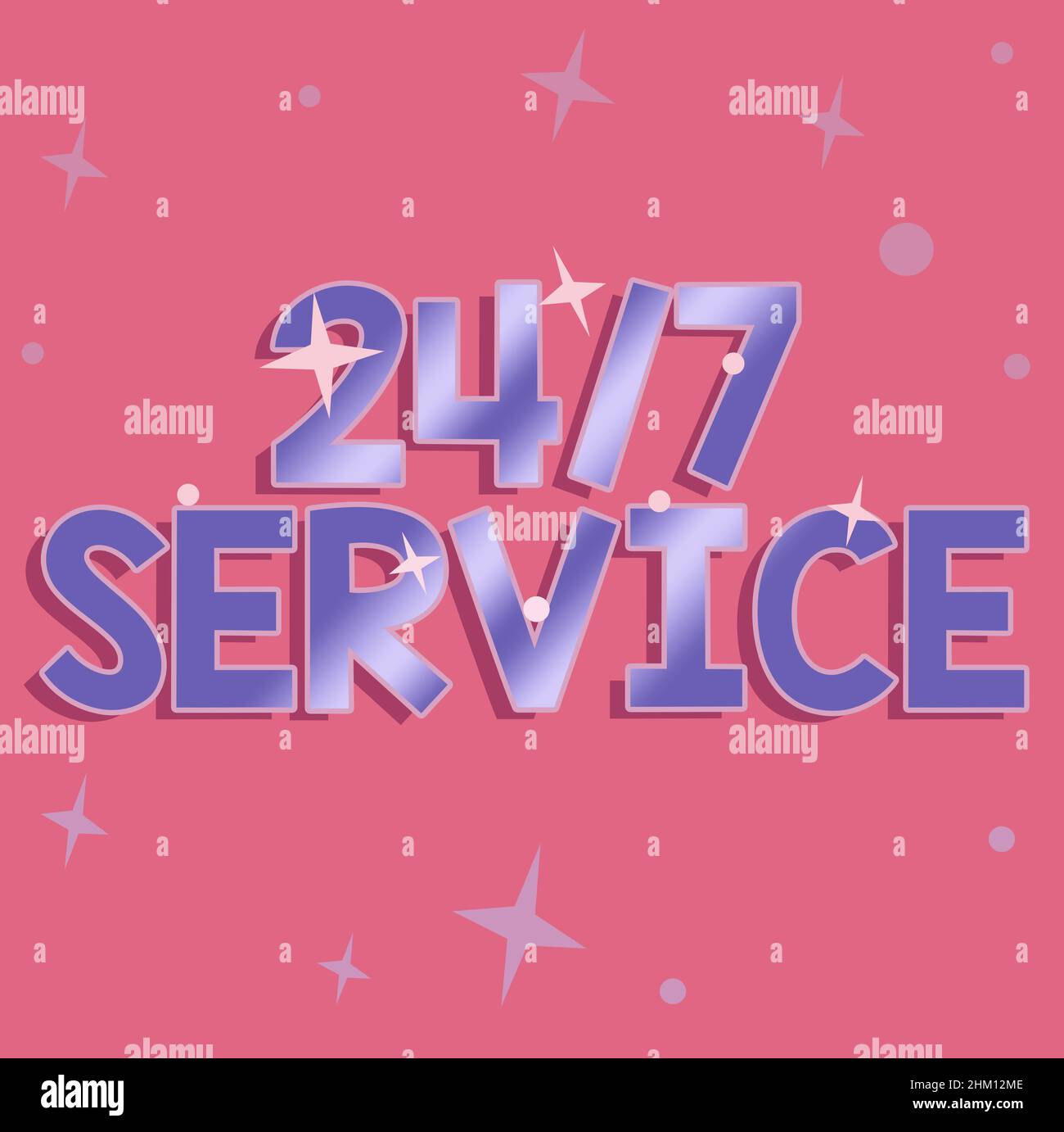 Text sign showing 24 Or7 Service. Business overview providing an ...