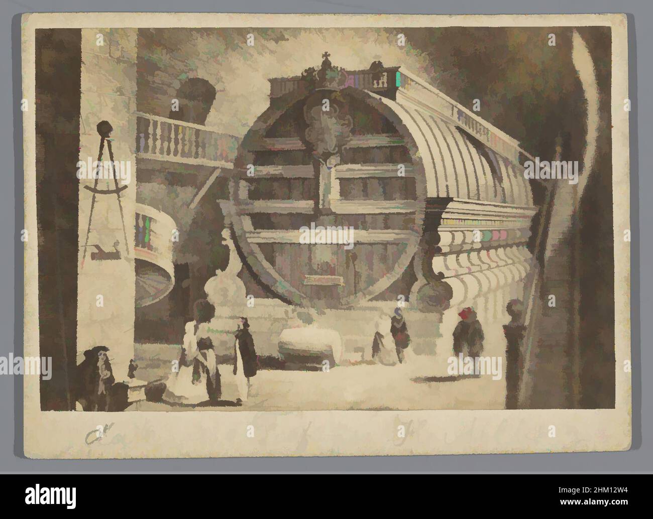 Art inspired by Photoreproduction of a print of the great wine barrel ...