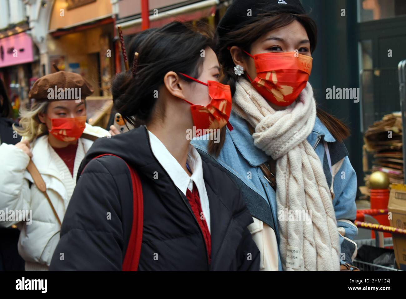 London, UK. 6th Feb, 2022. Chinese New Year 2022. Chiinatown busy ...