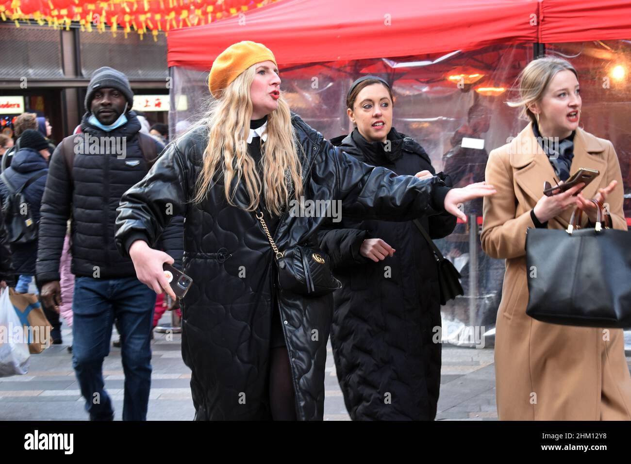 London, UK. 6th Feb, 2022. Chinese New Year 2022. Chiinatown busy ...