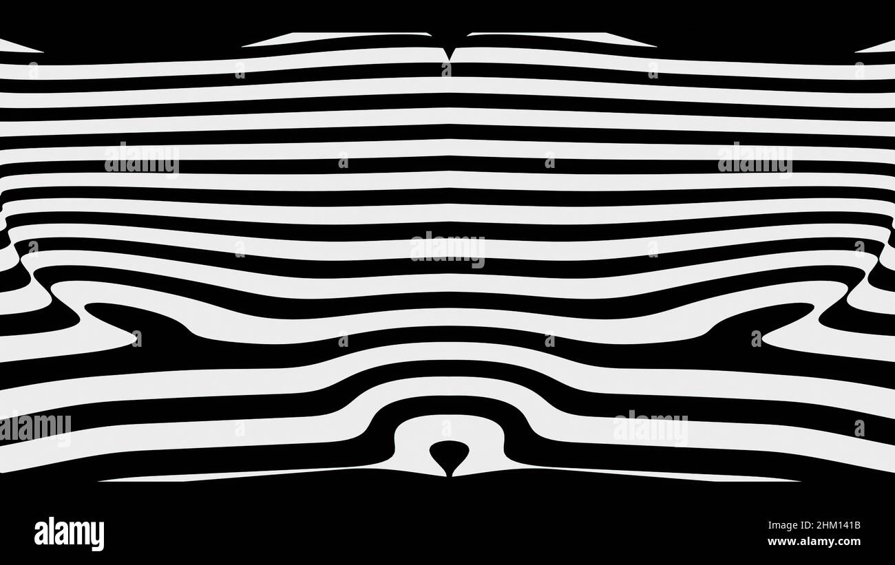 3d illustration - abstract black and white background with lines Stock ...