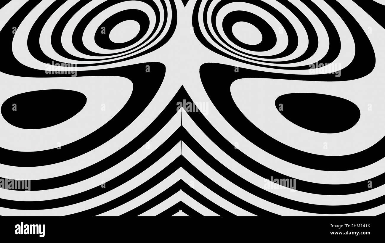 3d illustration - abstract black and white background with lines Stock ...