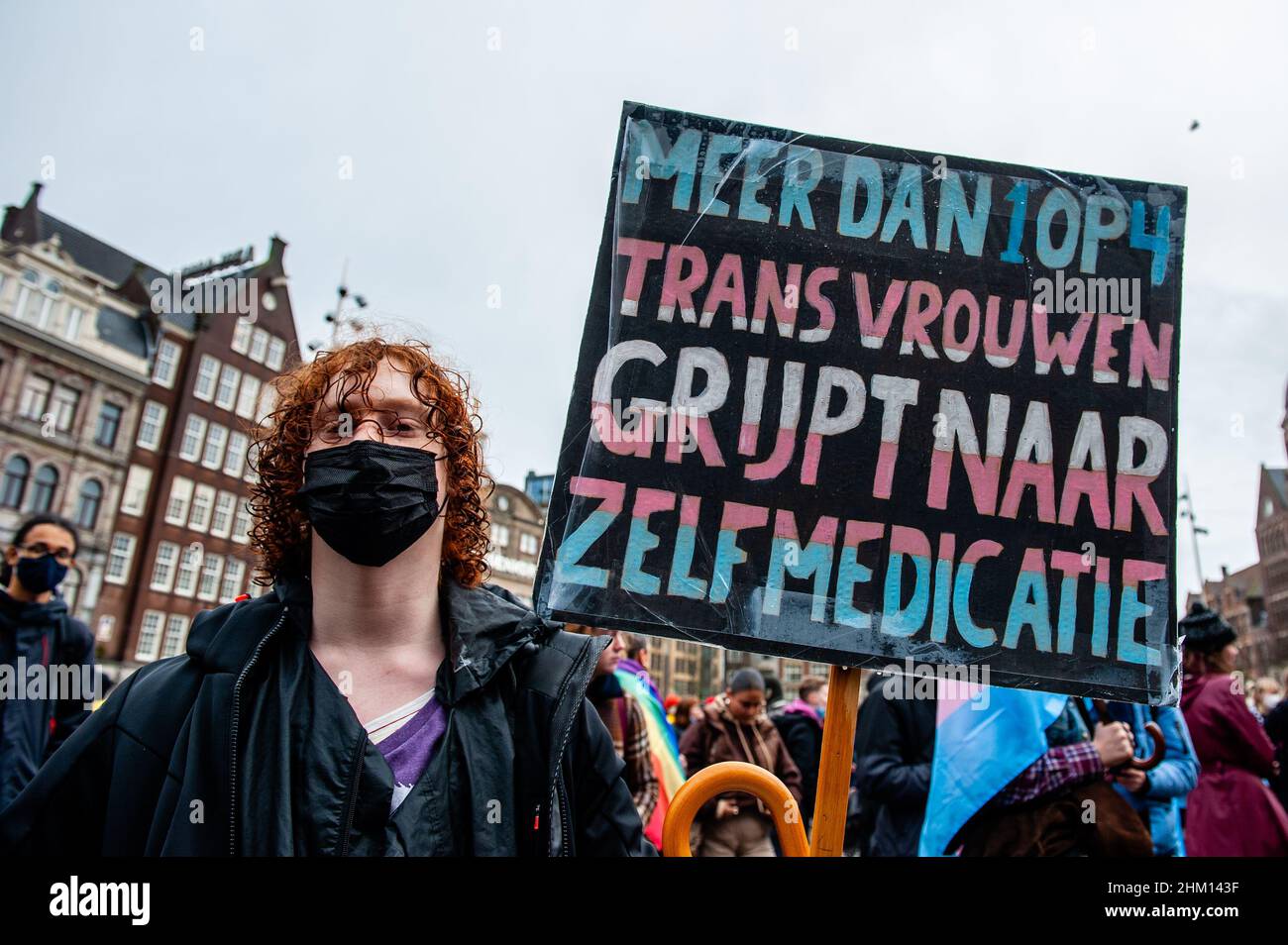 A protester holds a placard during the demonstration.The organization ...